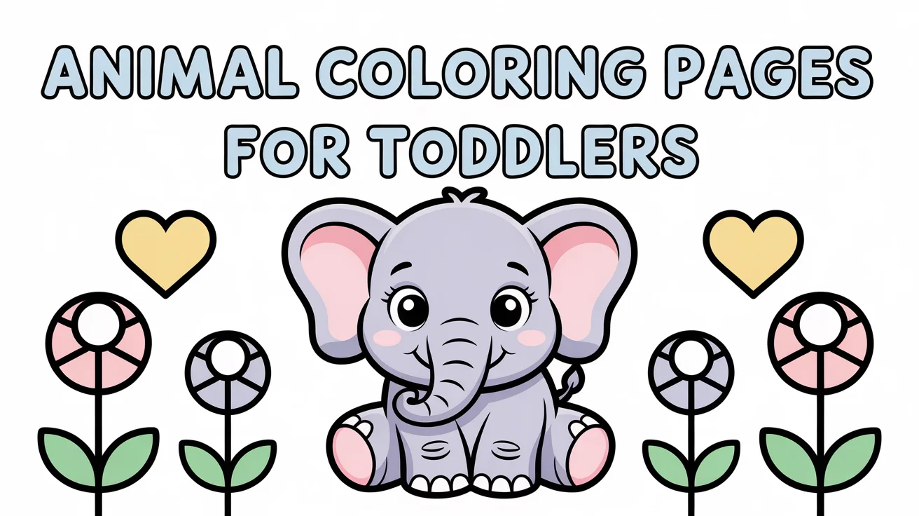 10 Animal Coloring Pages For Toddlers (Free Printable)
