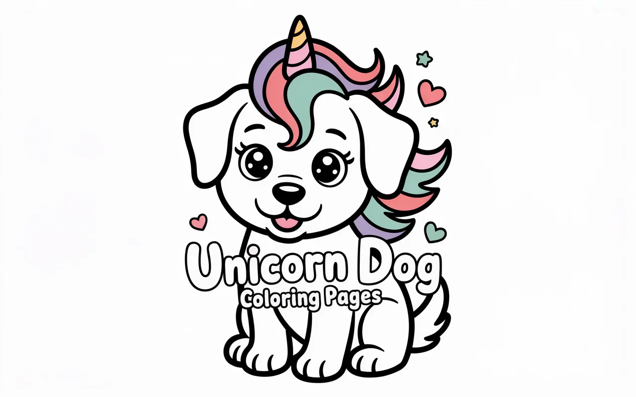 10 Unicorn Dog Coloring Pages Cute Free Printable