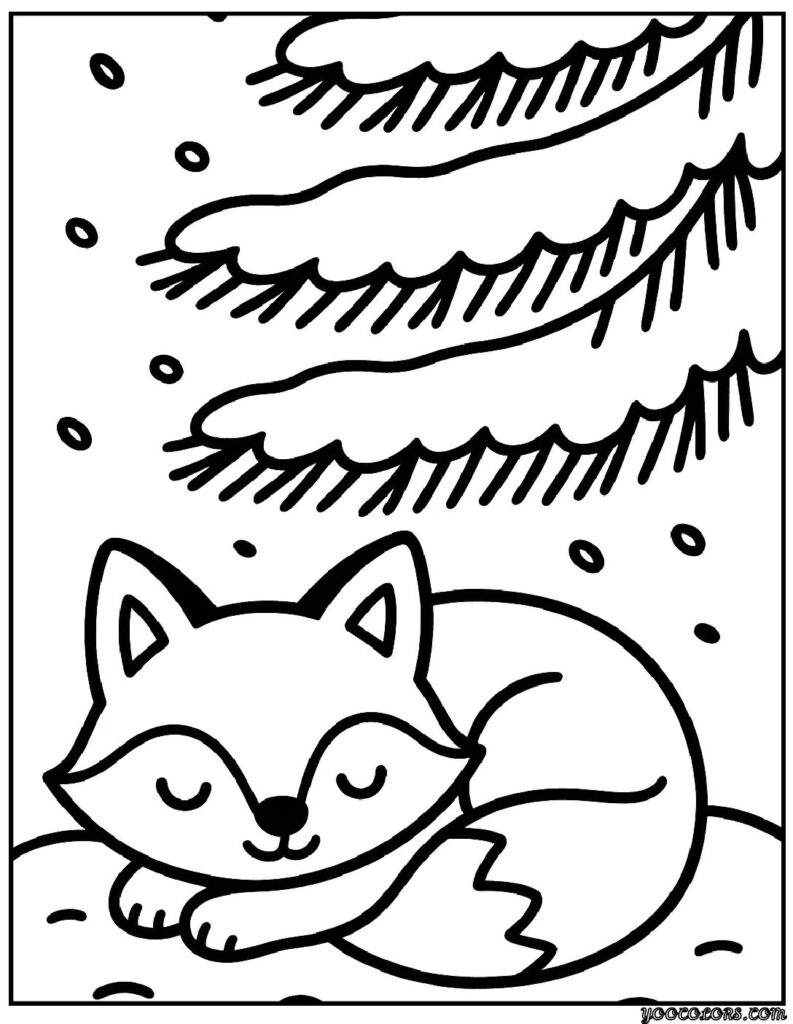14 Animals In Winter Coloring Pages Free Printables