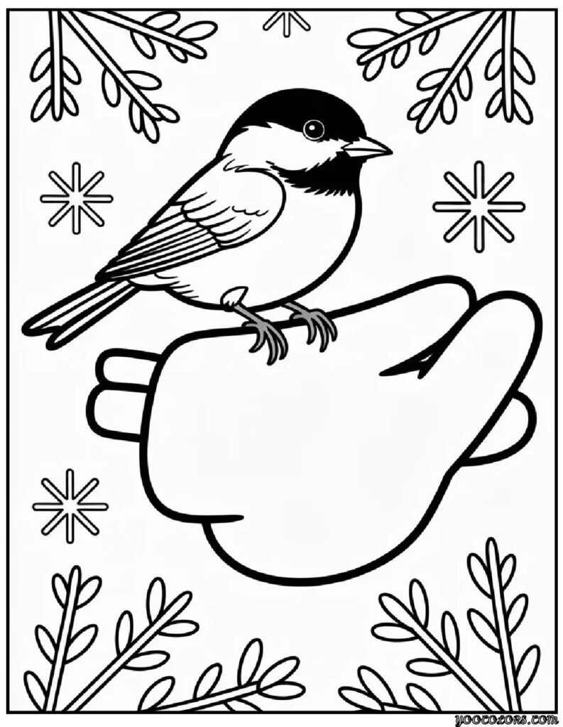 10 Birds In Winter Coloring Pages | Free Printable Sheets