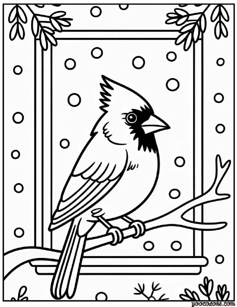 10 Birds In Winter Coloring Pages | Free Printable Sheets