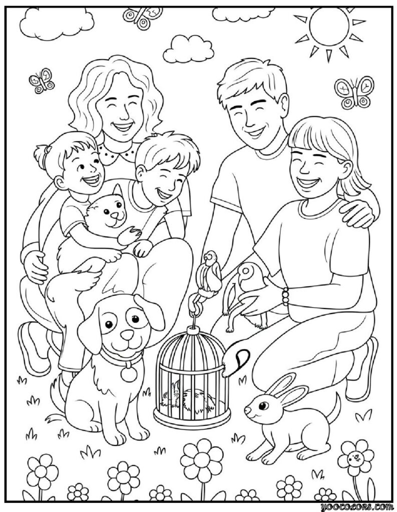 13 I Love My Family Coloring Pages Free Printable