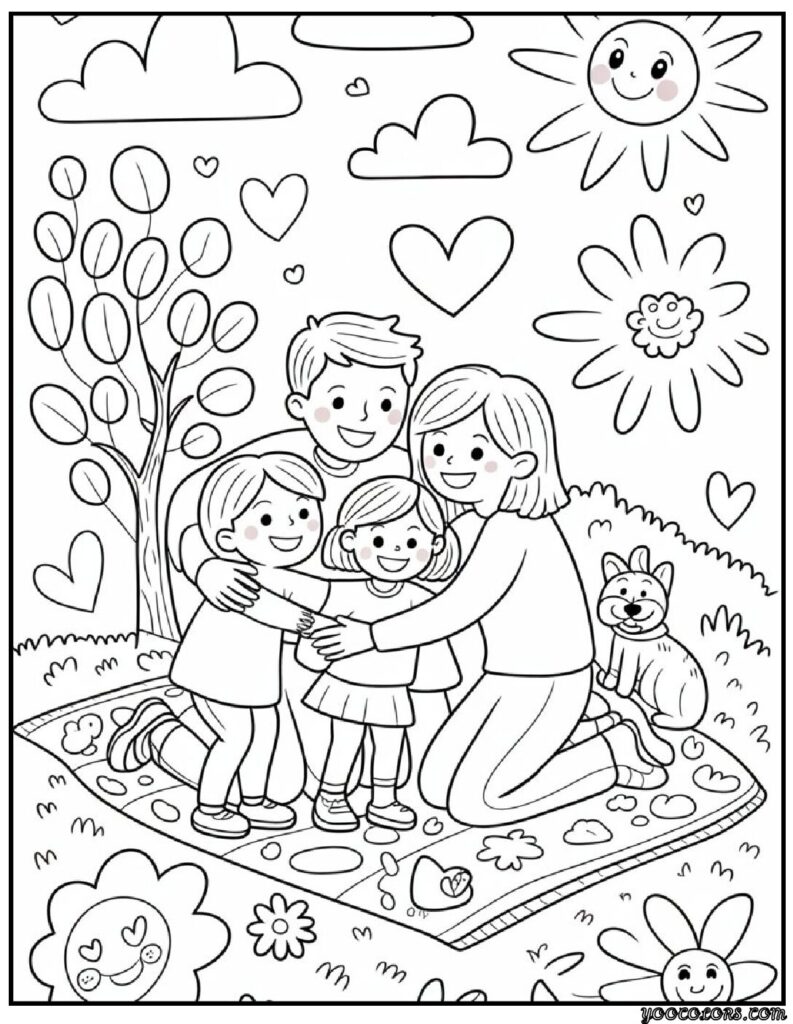 13 I Love My Family Coloring Pages Free Printable
