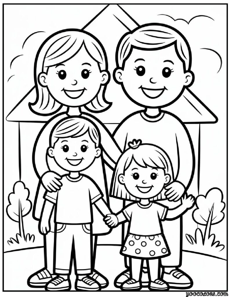 13 I Love My Family Coloring Pages Free Printable