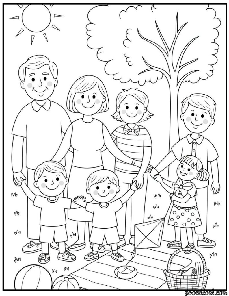 13 I Love My Family Coloring Pages Free Printable