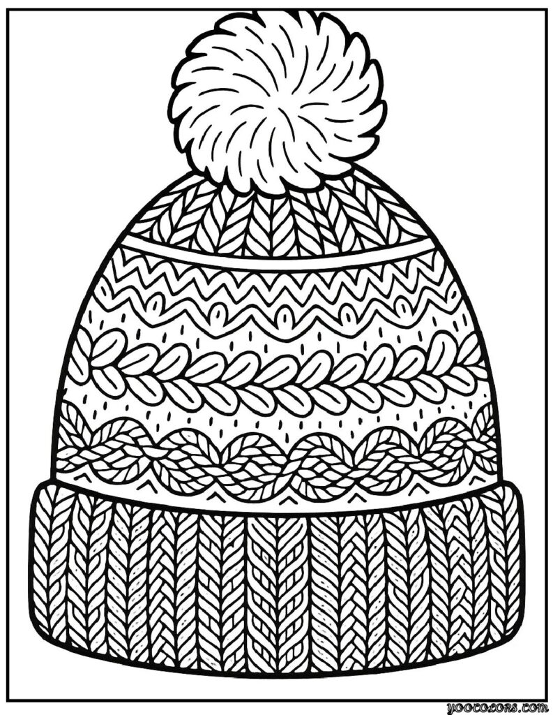 12 Winter Hat Coloring Pages – Free Printable