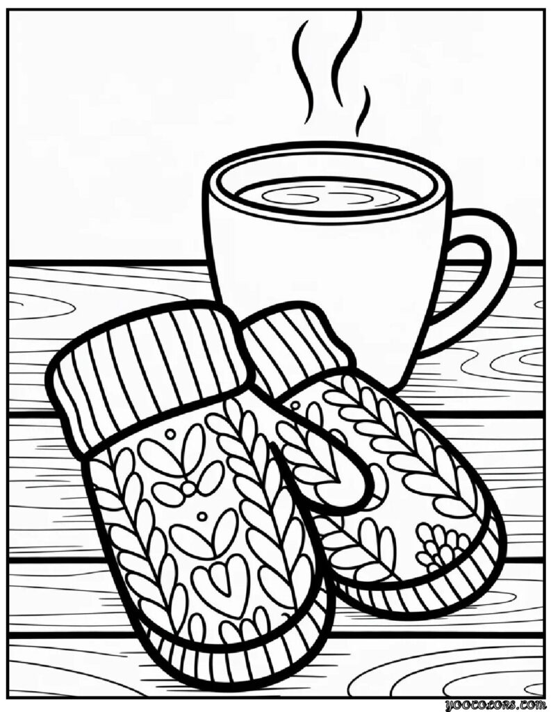 10 Winter Mittens Coloring Pages | Free Printable Pdf Sheets