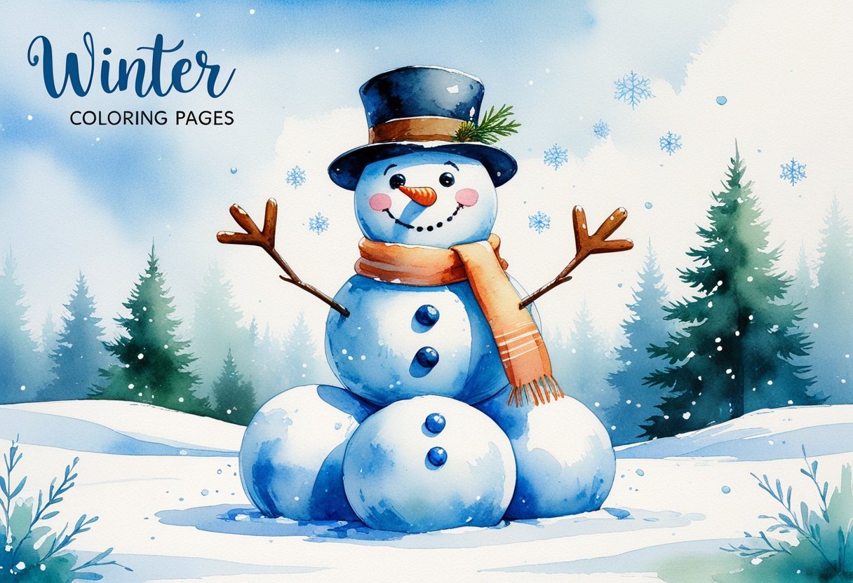 10 Winter Coloring Pages Snowman – Free Printable Sheets