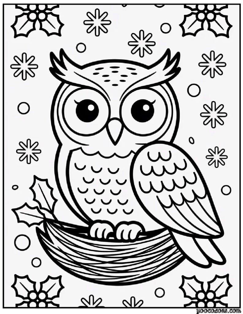 10 Winter Owl Coloring Pages – Free Printable & PDF