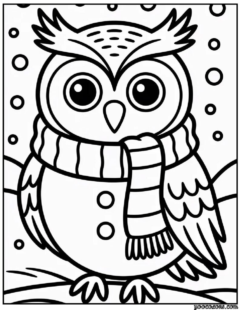 10 Winter Owl Coloring Pages – Free Printable & PDF