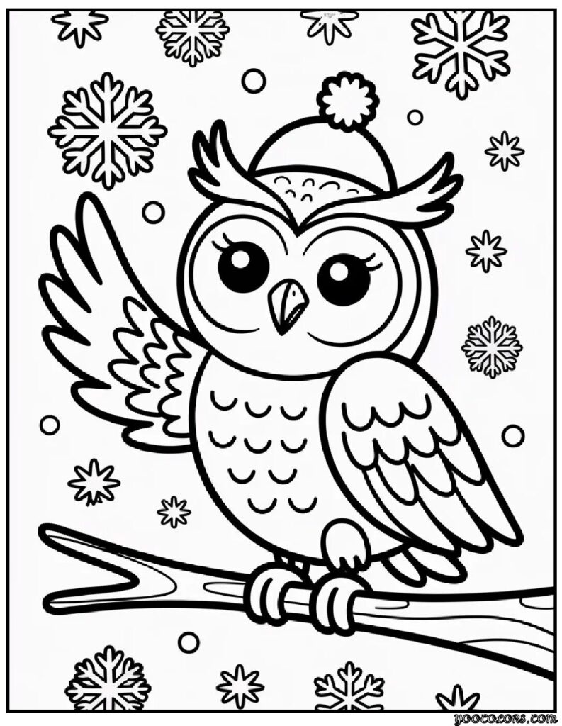 10 Winter Owl Coloring Pages – Free Printable & PDF