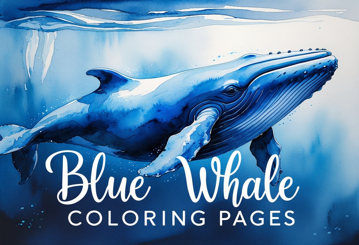 10 Blue Whale Coloring Pages Free Sheets