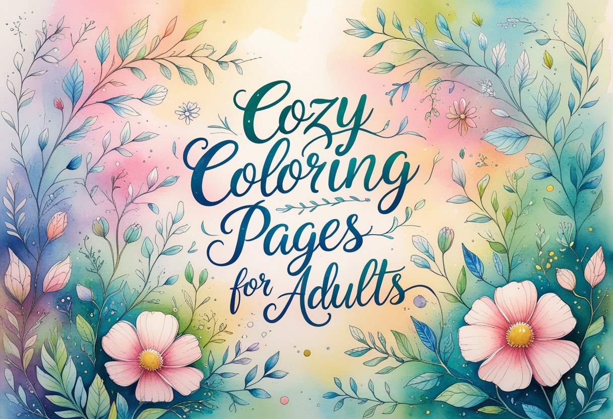 10 Cozy Coloring Pages For Adults – Hygge, Cabin & Aesthetic