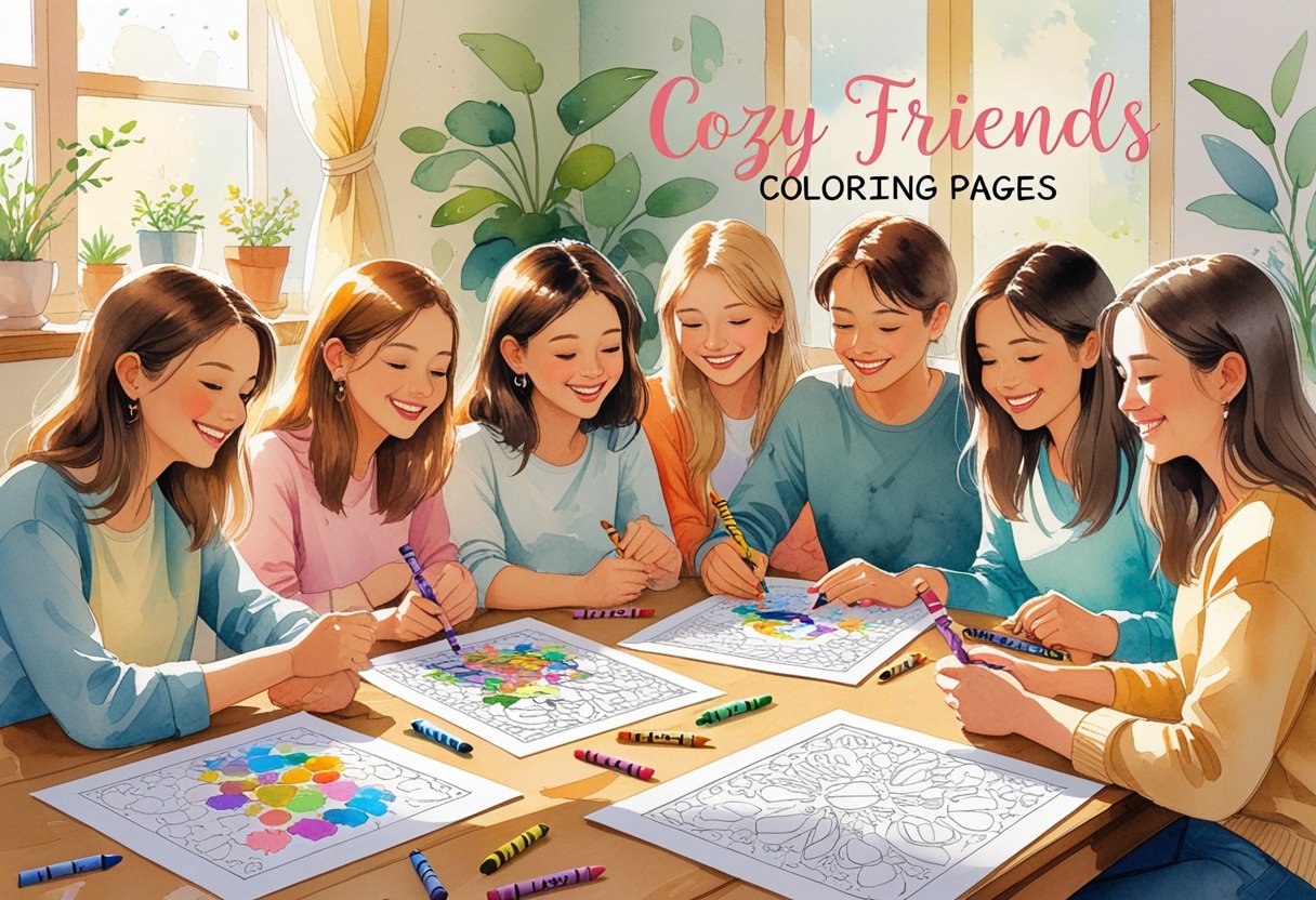 12 Cozy Friends Coloring Pages - Free Sheets To Color