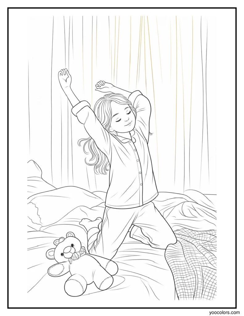 16 Cozy Girl Coloring Pages – Aesthetic, Relaxing & Free