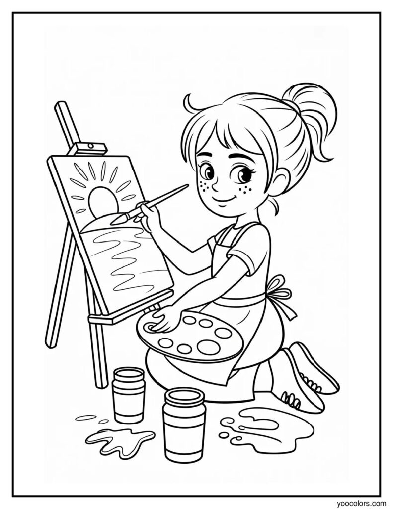 16 Cozy Girl Coloring Pages – Aesthetic, Relaxing & Free