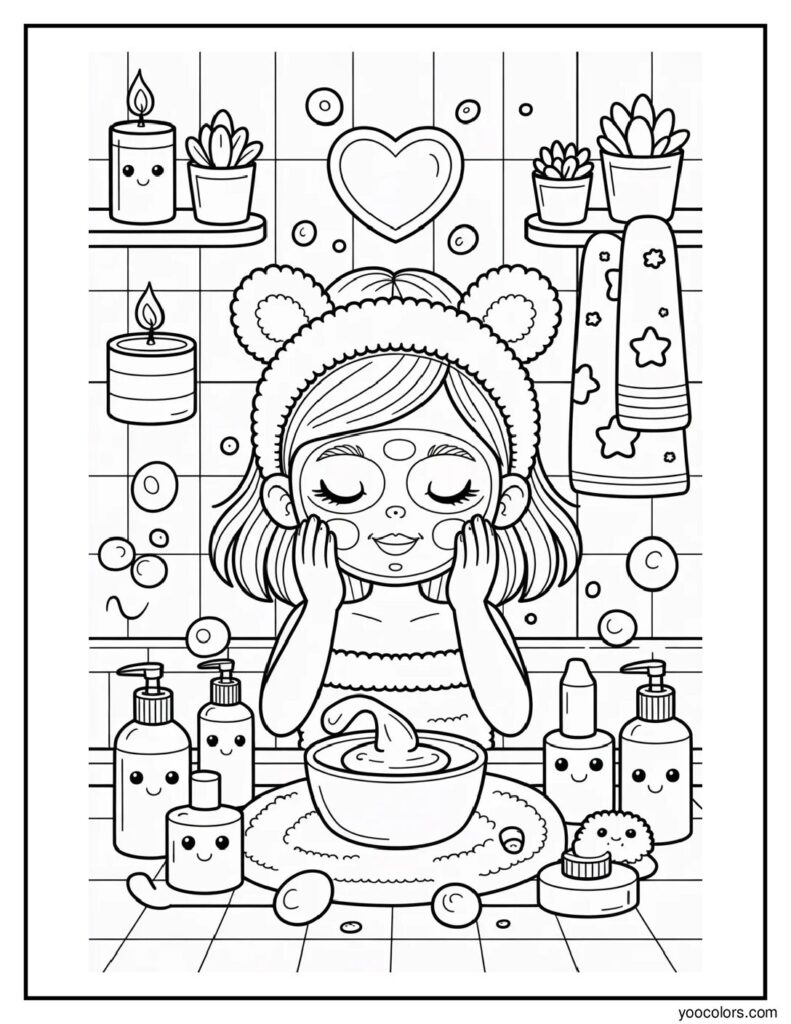 16 Cozy Girl Coloring Pages – Aesthetic, Relaxing & Free