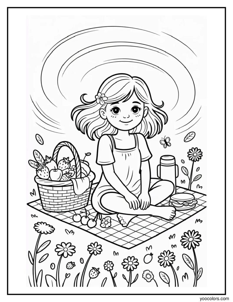 16 Cozy Girl Coloring Pages – Aesthetic, Relaxing & Free
