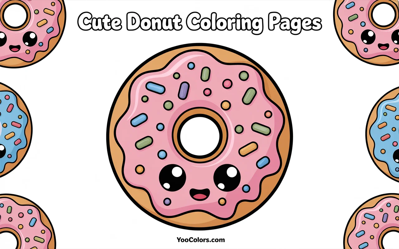 12 Cute Donut Coloring Pages – Sweet, And Free Printables