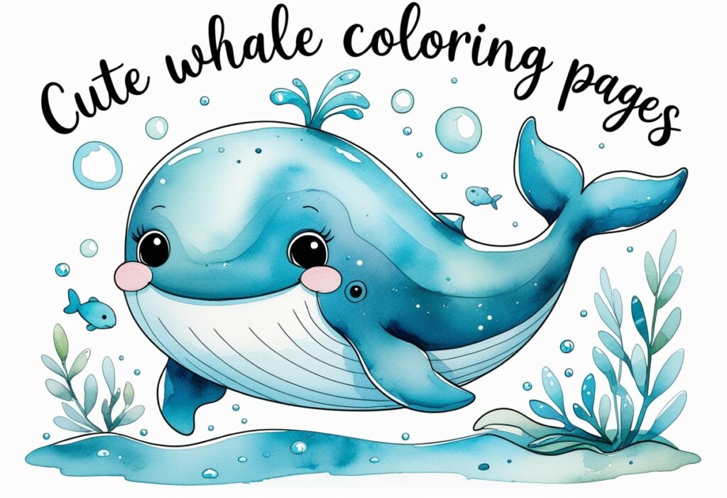 10 Cute Whale Coloring Pages - Free Sheets