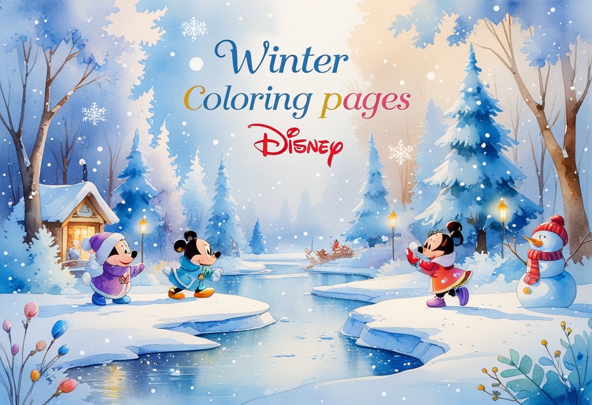 Winter Coloring Pages Disney – Free Printable Magical Winter
