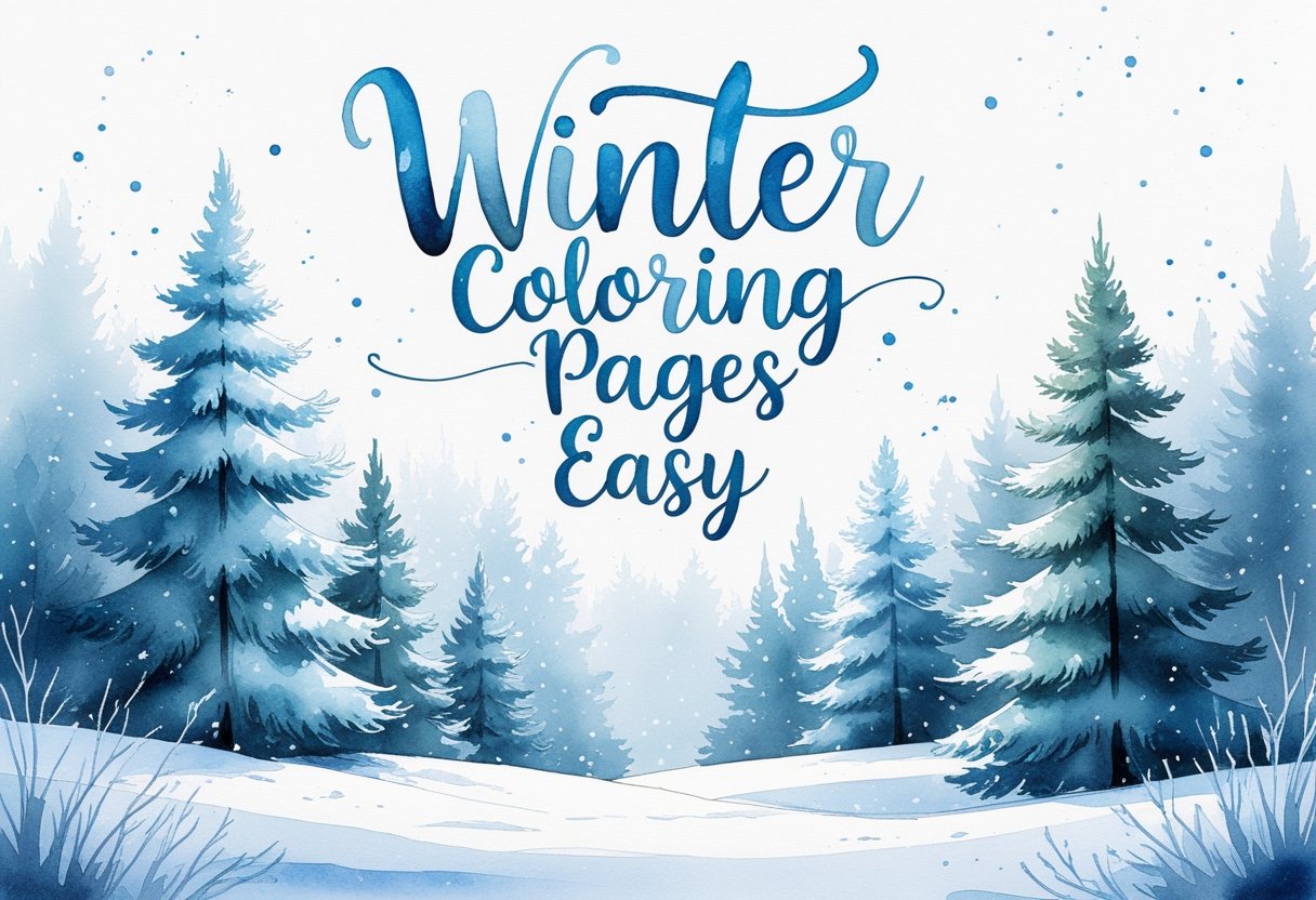 10 Winter Coloring Pages Easy | Free Printable Sheets