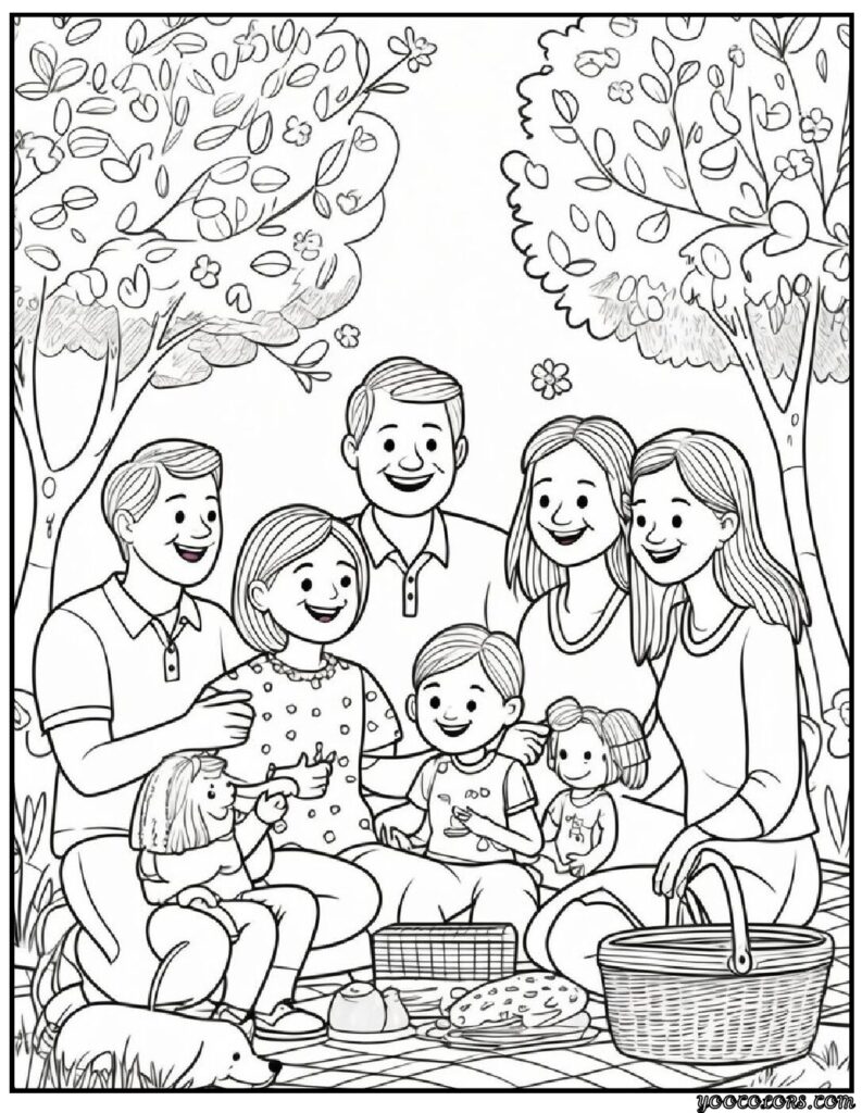 16 Family Coloring Pages Free Printables For Kids And Adults