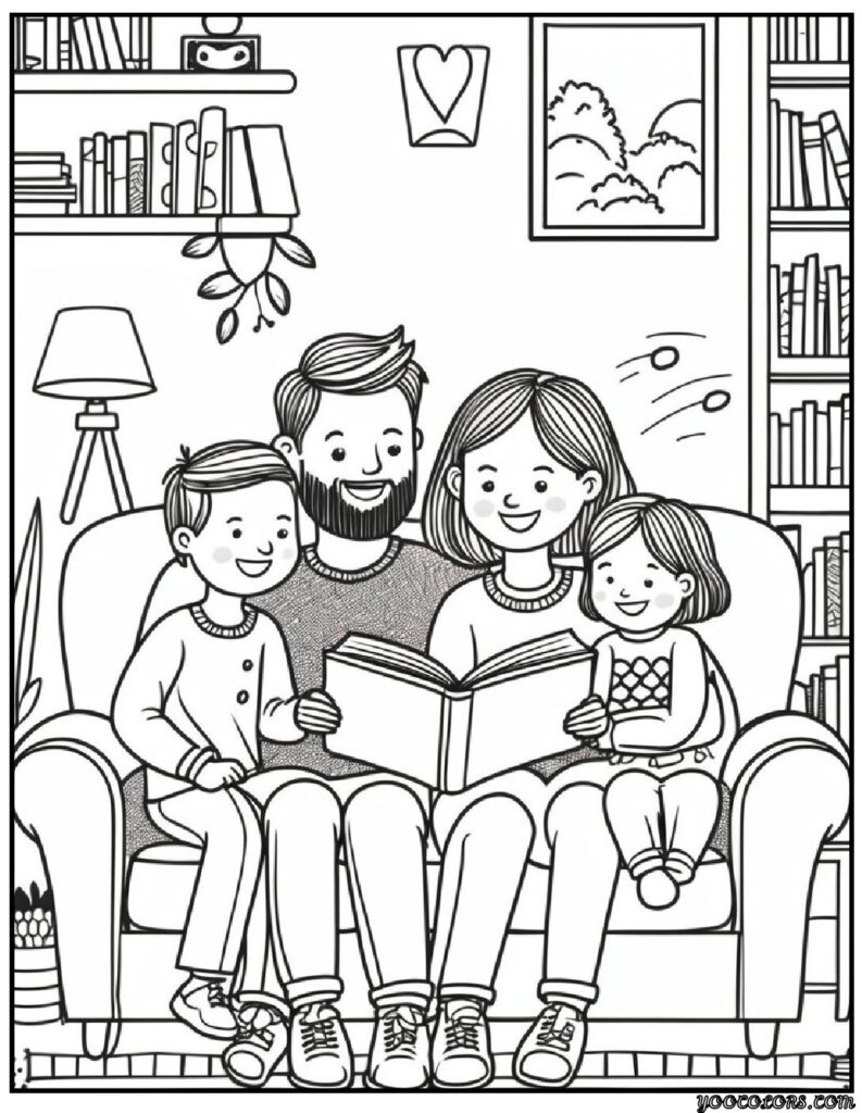 16 Family Coloring Pages Free Printables For Kids And Adults