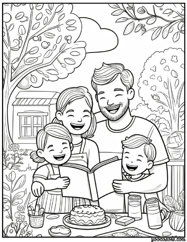 16 Family Coloring Pages Free Printables For Kids And Adults