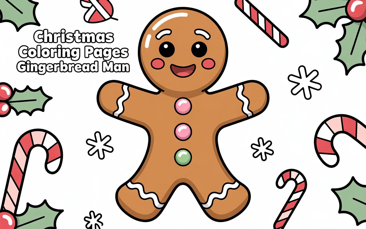 10 Gingerbread Coloring Pages – Free Printable Holiday Sheets