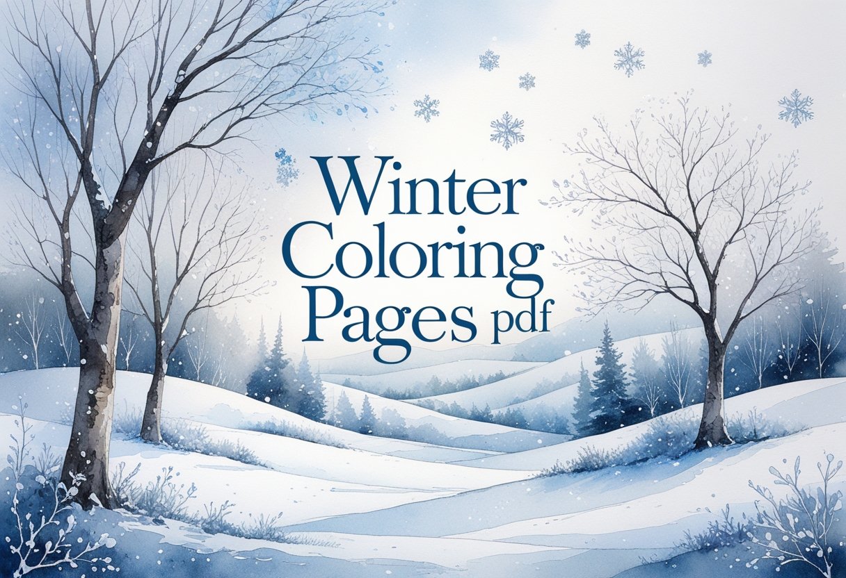10 Winter Coloring Pages PDF – Free Printable Winter Coloring