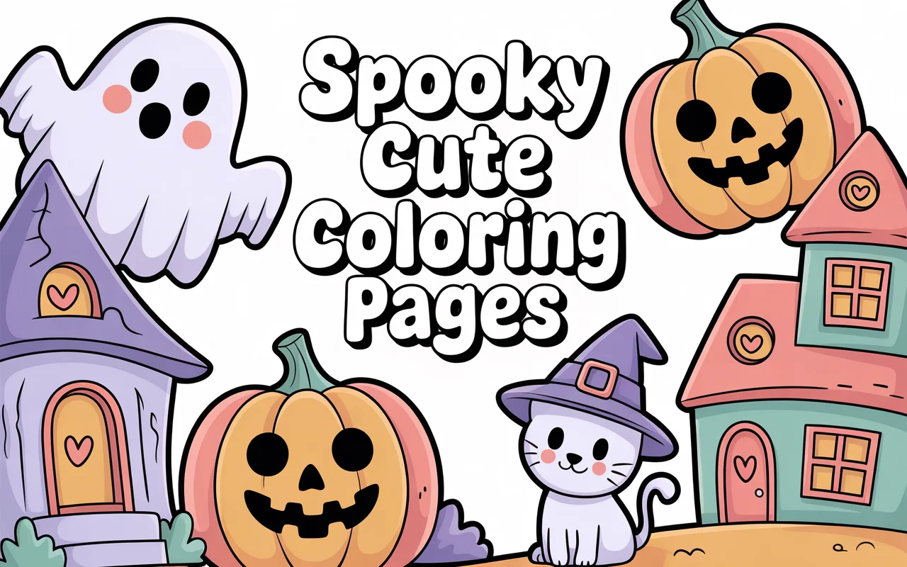 10 Spooky Cute Coloring Pages – Creepy Designs For Halloween