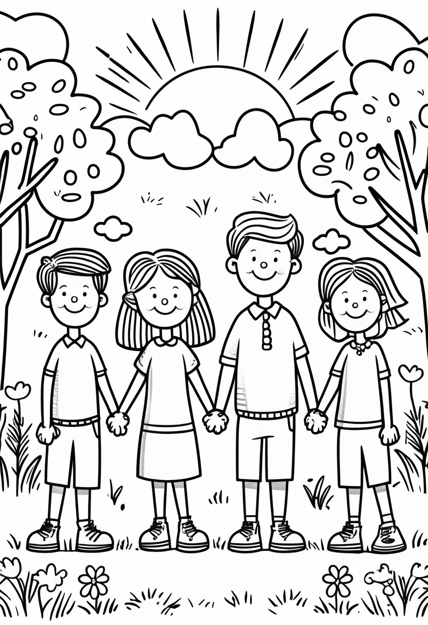 20 Family Day Coloring Pages – Free Printable For Kids