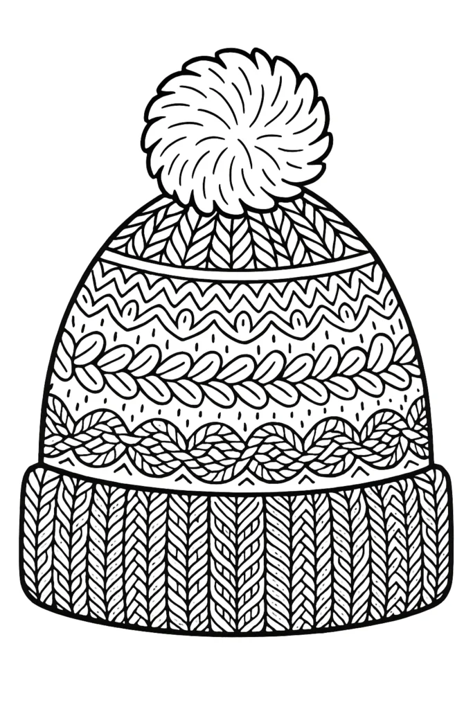 12 Winter Hat Coloring Pages – Free Printable