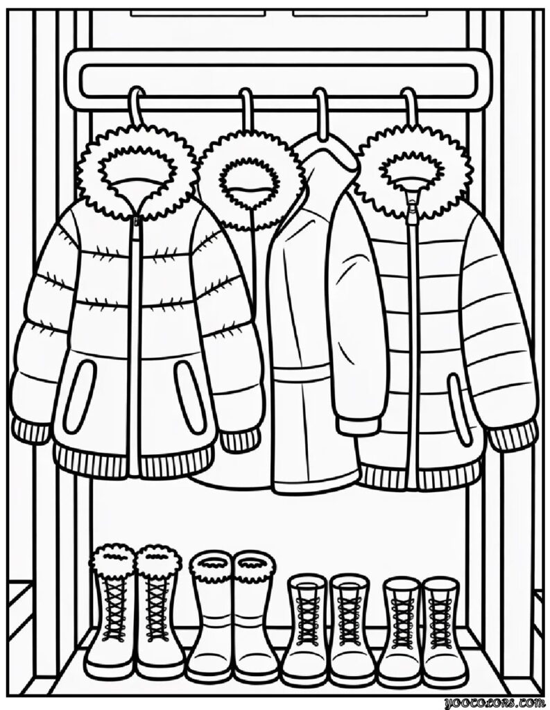 10 Winter Jacket Coloring Pages | Free Printable Sheets