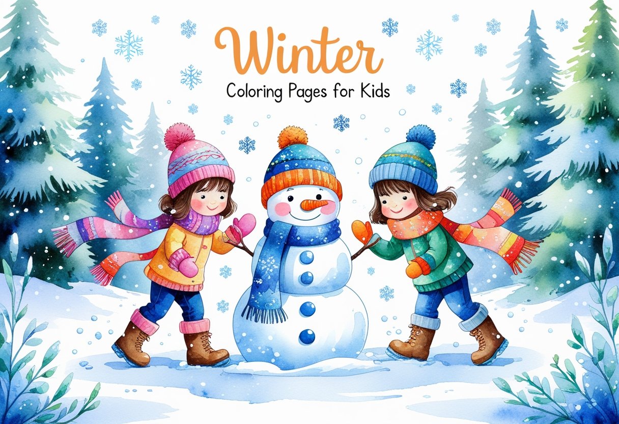 10 Winter Coloring Pages For Kids – Free Printable Sheets,