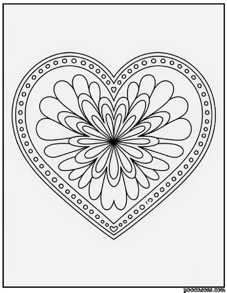 10 Free Mandala Valentines Day Coloring Pages