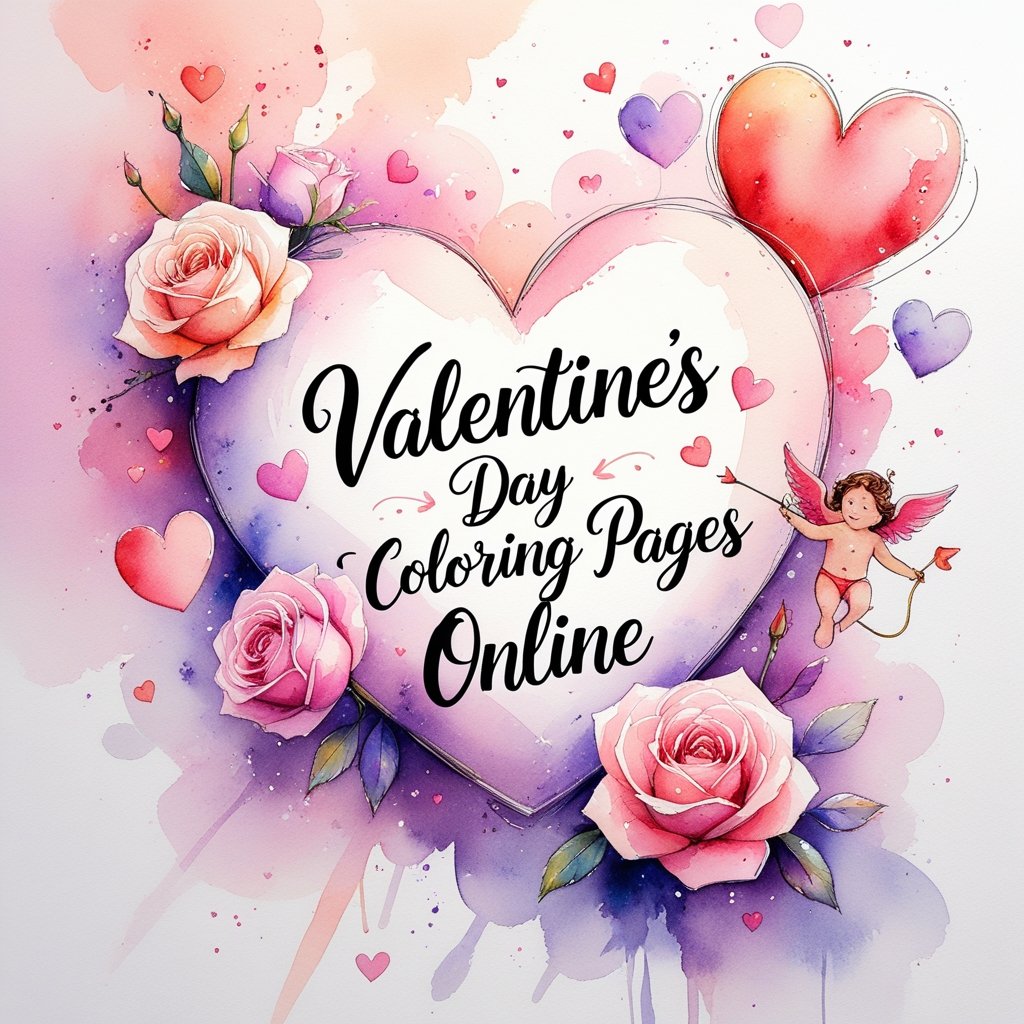14 Valentines Day Coloring Pages Online – Free Print & Color