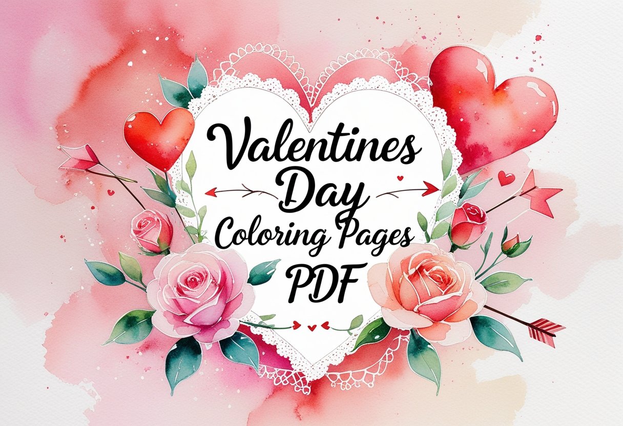 10 Valentines Day Coloring Pages PDF – Free Printable
