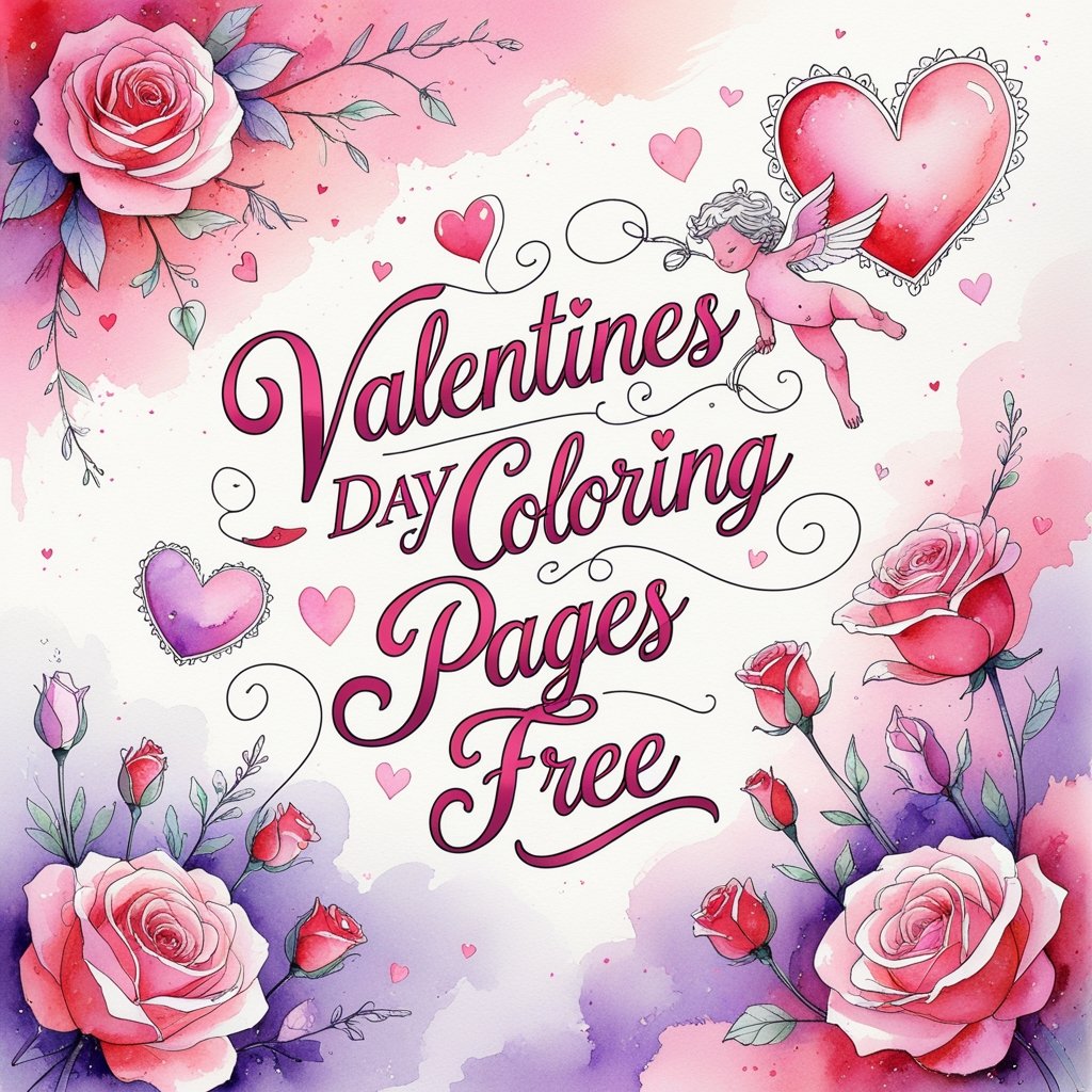 14 Valentines Day Coloring Pages Free – Printable PDF