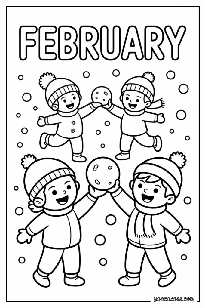 February Coloring Pages Free Cute Valentine PDF Designs