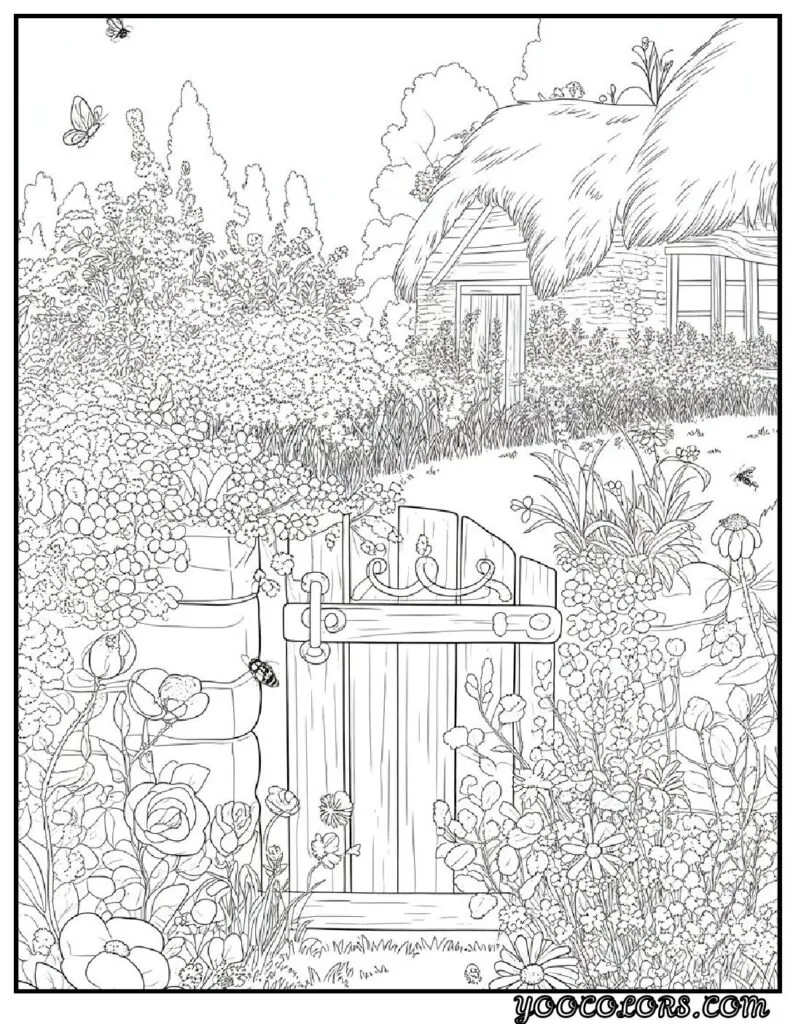 65+ Best Cottagecore Coloring Pages PDF Printables And Png