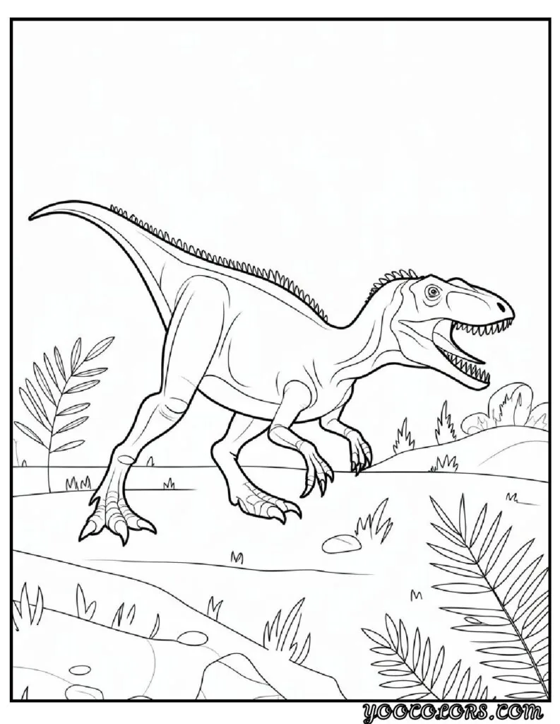 20 Dinosaur Coloring Pages Printable Free For Kids