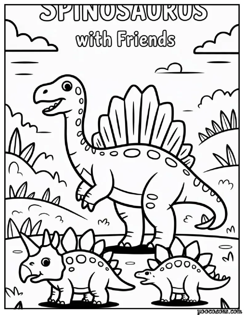 Dinosaur Coloring Pages Spinosaurus | Free & Printable Sheets
