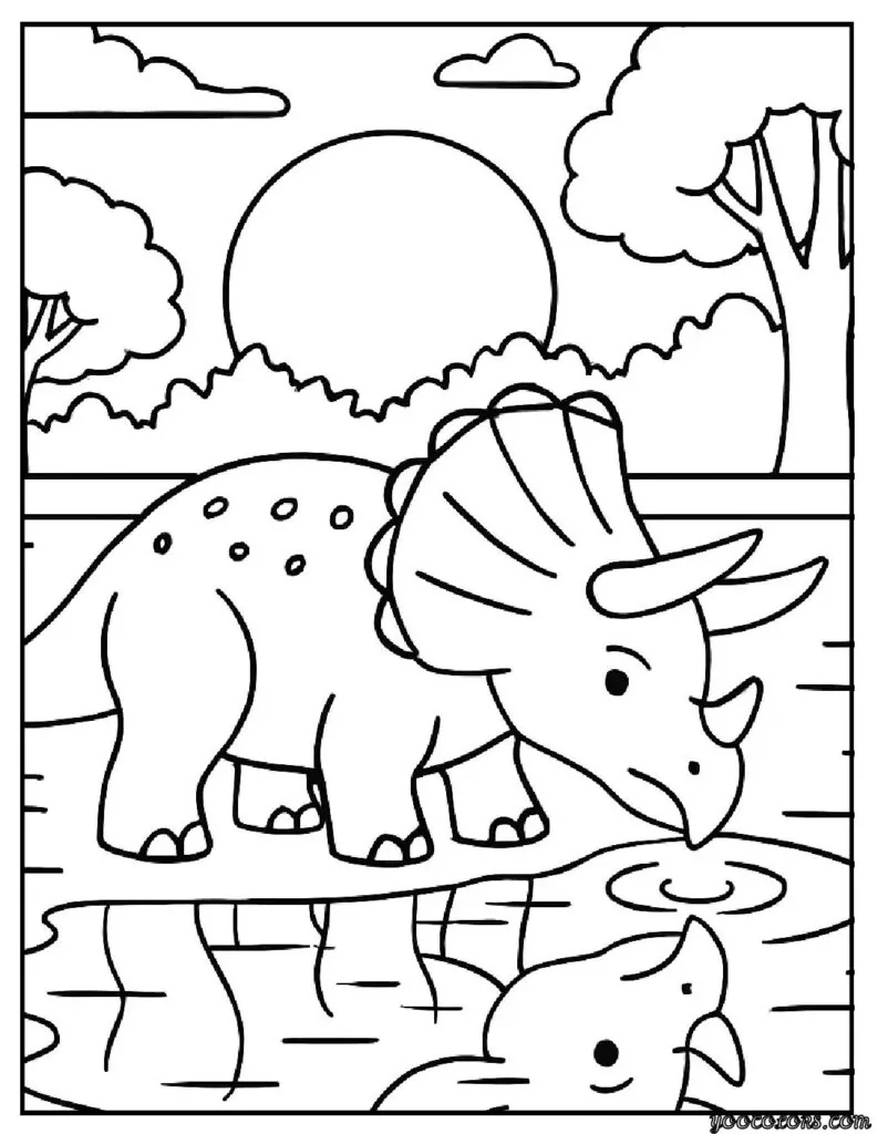 13 Dinosaur Coloring Pages Triceratops Free PDF Printables