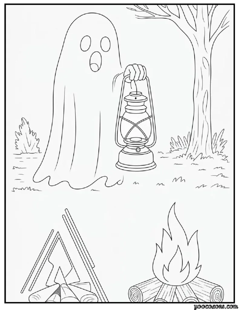 20 Free Printable Ghost Coloring Pages For Kids & Adults