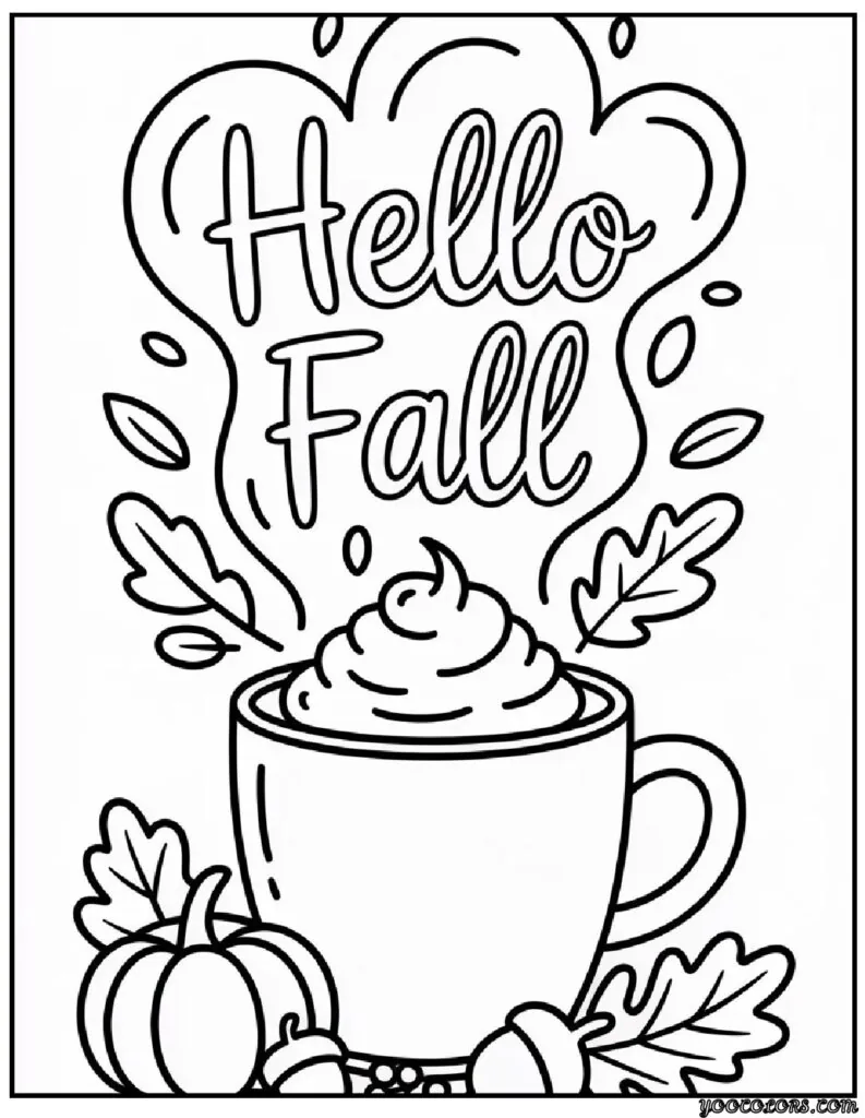 10 Hello Fall Coloring Pages – Free Printable Sheets