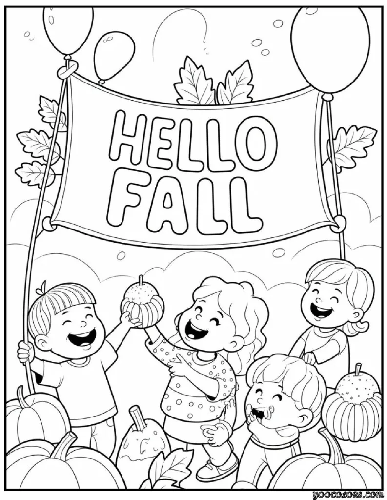 10 Hello Fall Coloring Pages – Free Printable Sheets