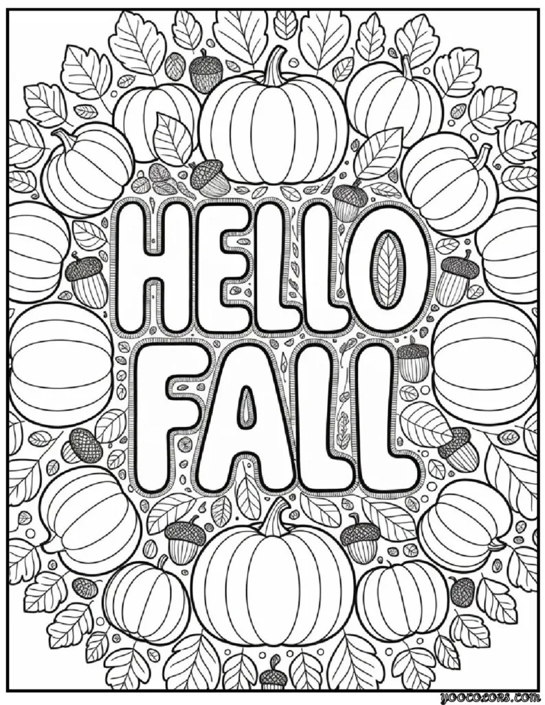 10 Hello Fall Coloring Pages – Free Printable Sheets