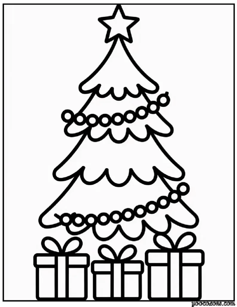 24 Christmas Tree Coloring Pages (Free Printable PDF)